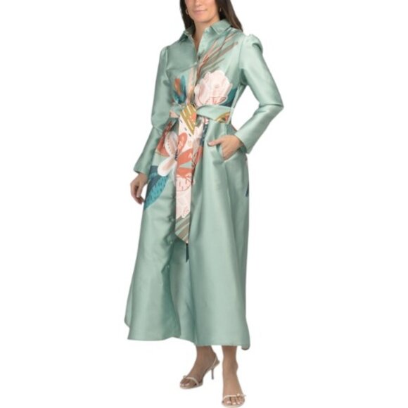 Nancy Yang | Dresses | Nancy Yang Bouquet Print Button Down Dress ...